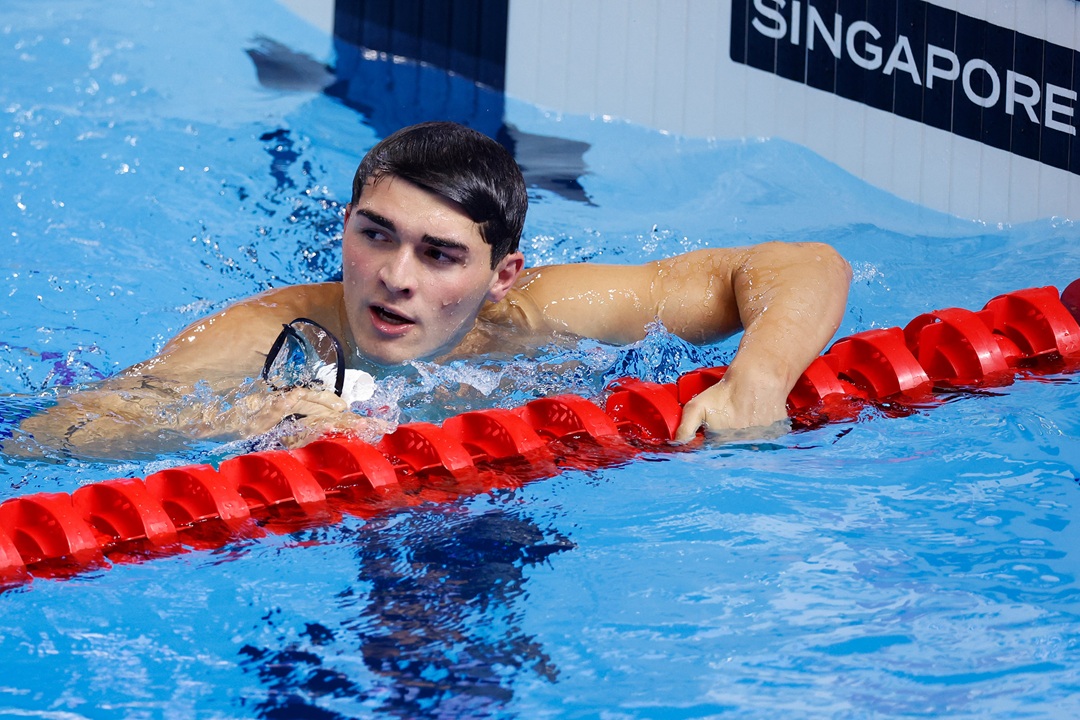 Diogo Ribeiro fica em quarto lugar e bate recorde nos Mundiais de Natação